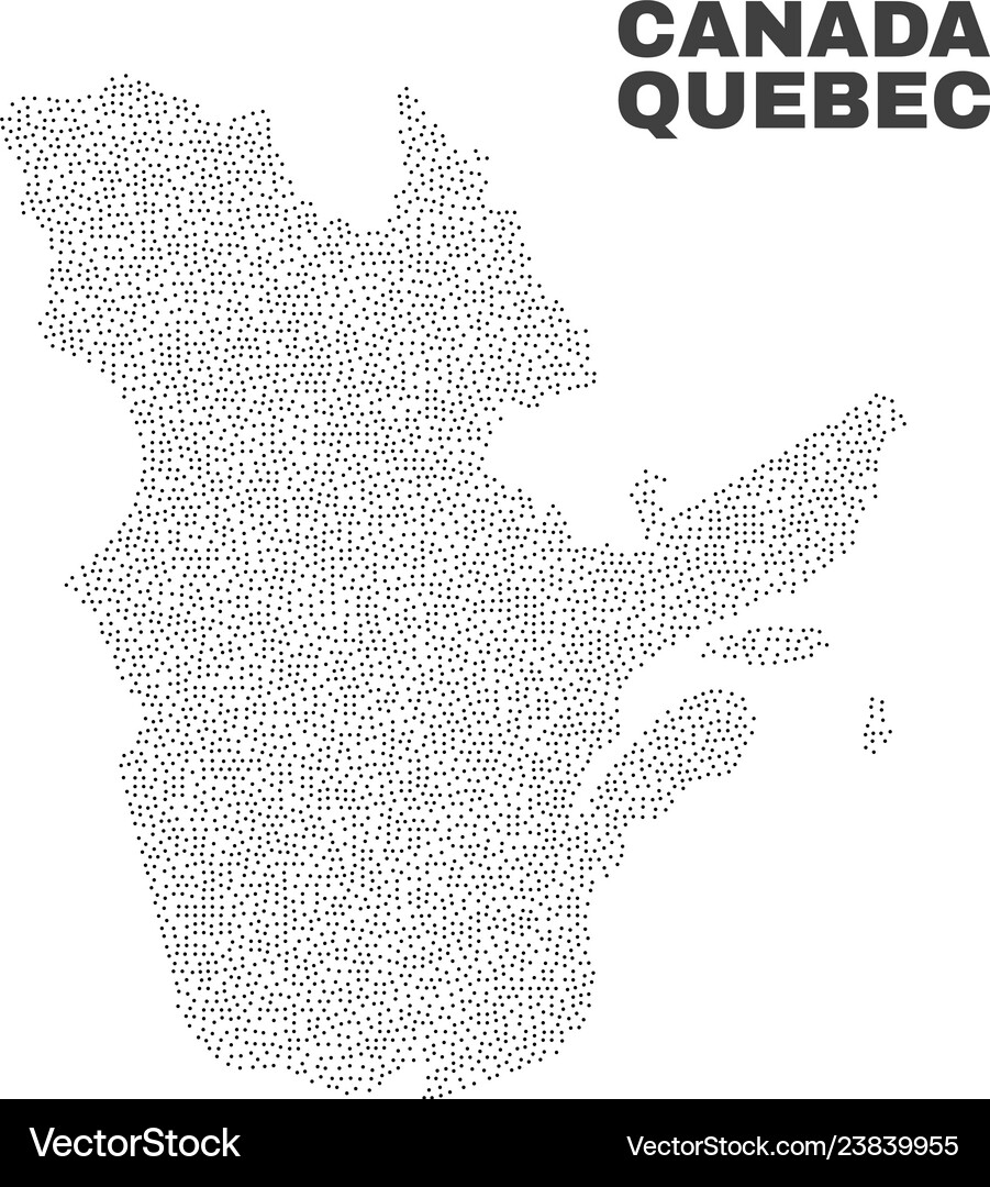 Quebec province map of dots Royalty Free Vector Image