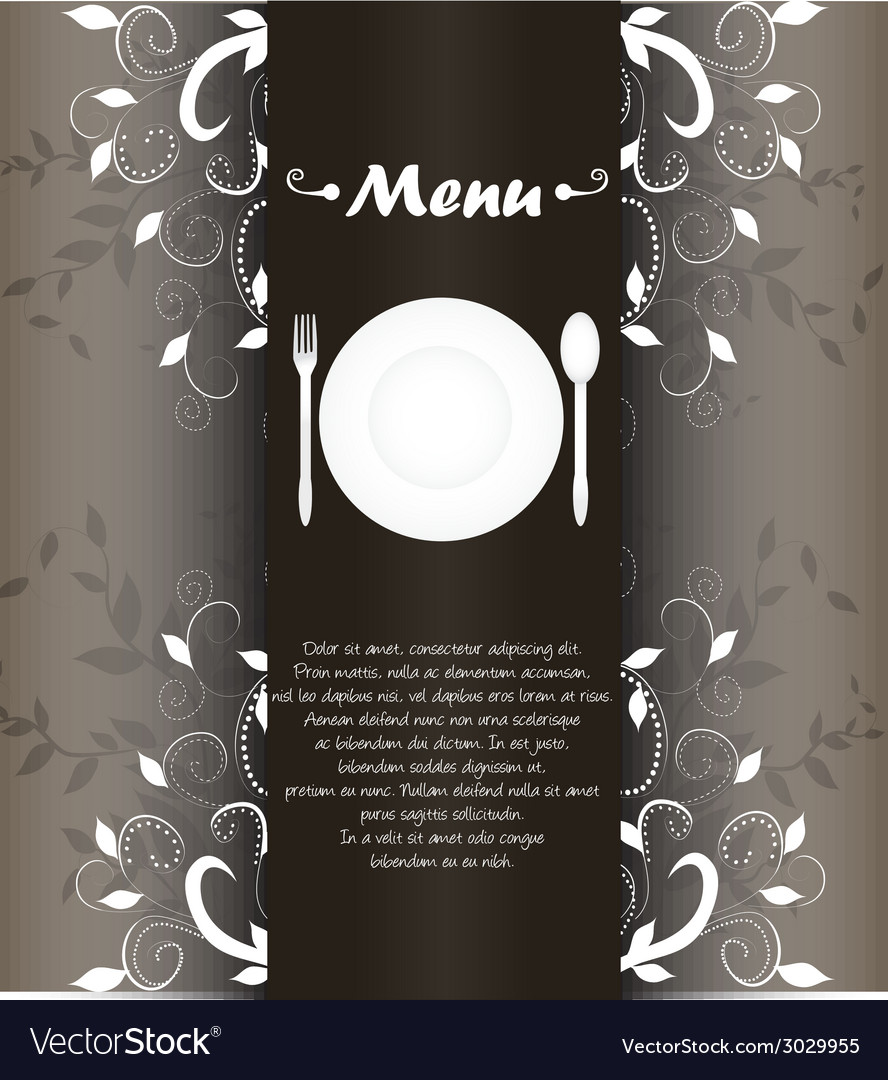 Restaurant menu Royalty Free Vector Image - VectorStock