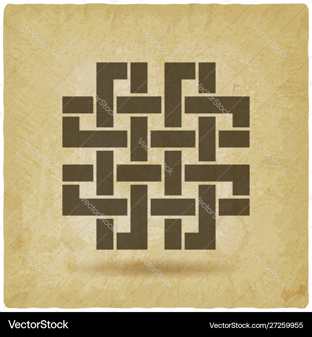 Twisted interlocked ribbon symbol vintage Vector Image