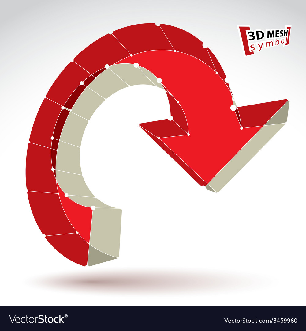 3d mesh update sign isolated on white background Vector Image