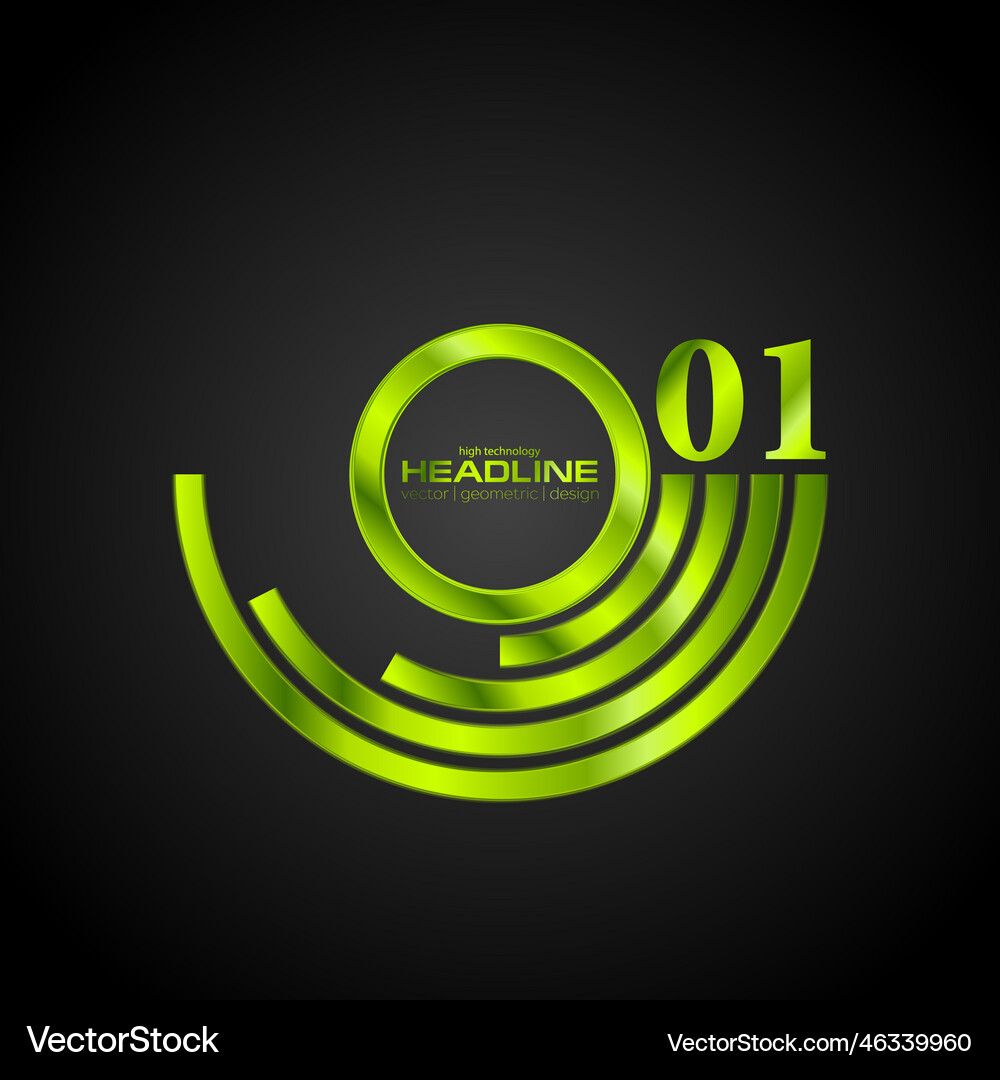 Abstract bright green branding logo background Vector Image