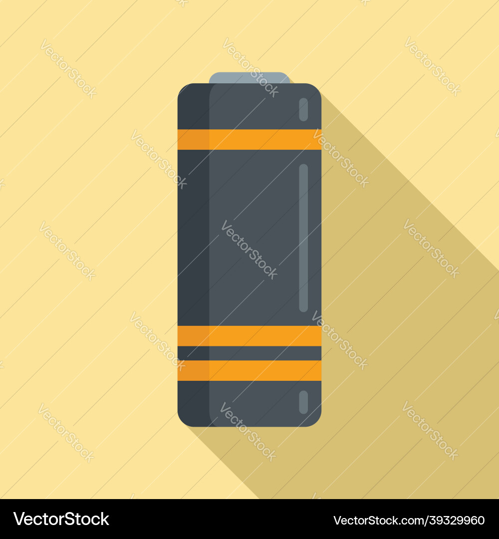 Battery life icon flat full energy Royalty Free Vector Image