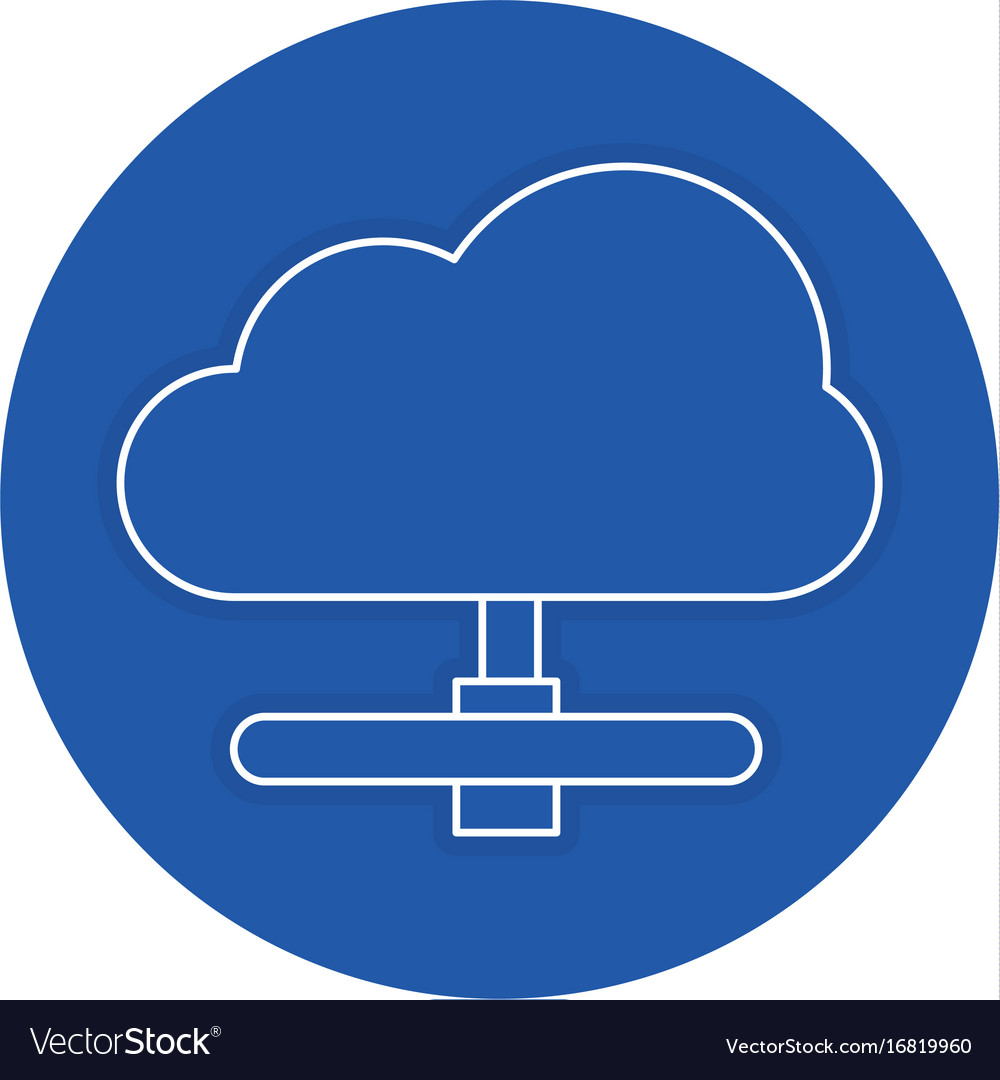 Cloud computing isolated icon Royalty Free Vector Image