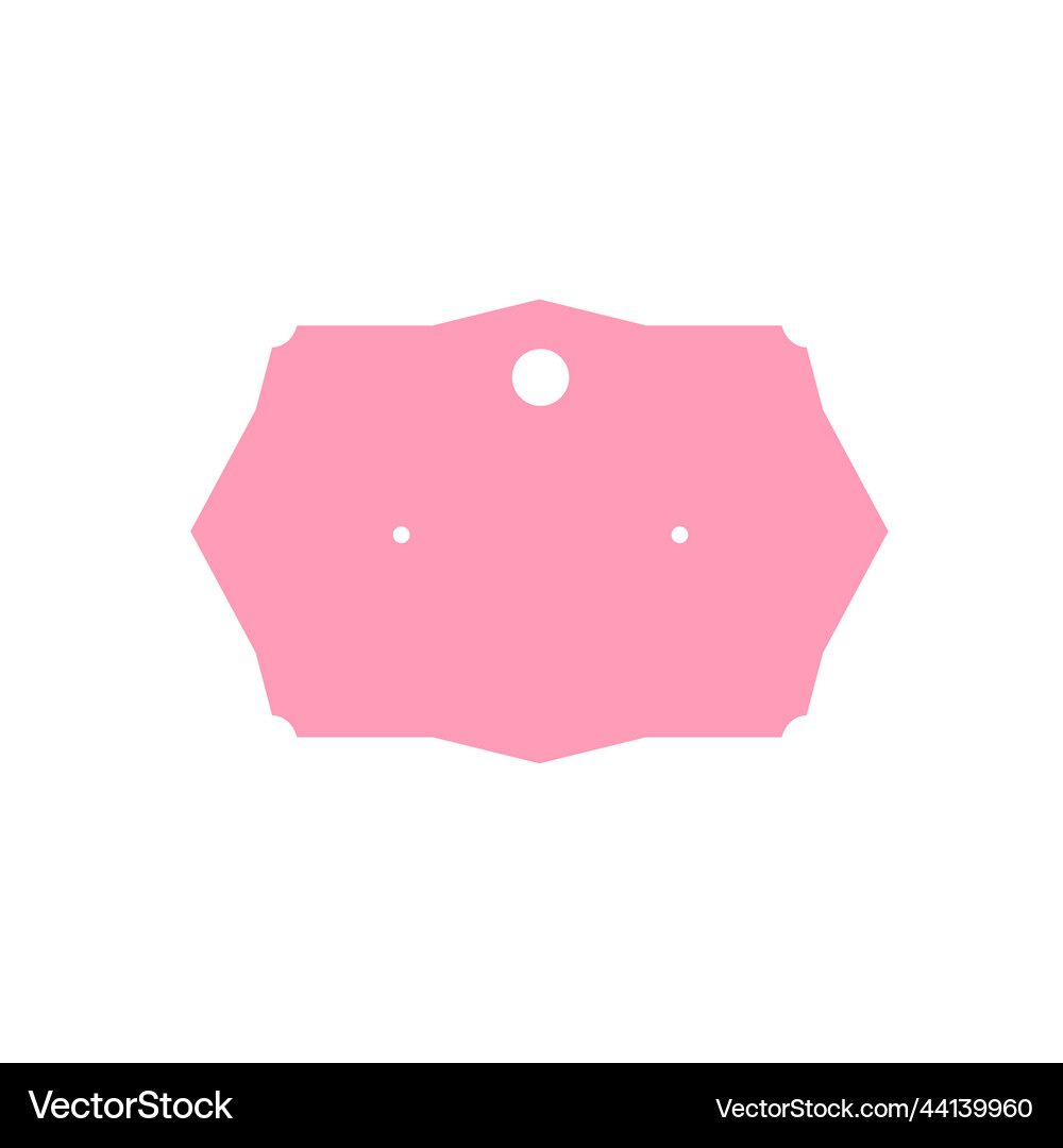 Design template for paper earrings isolated Vector Image