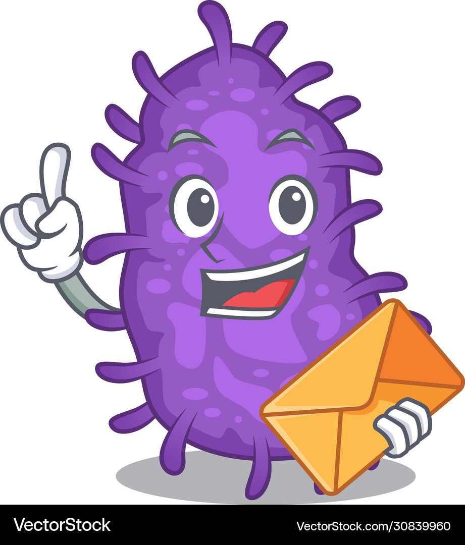 Happy bacteria bacilli mascot design concept Vector Image