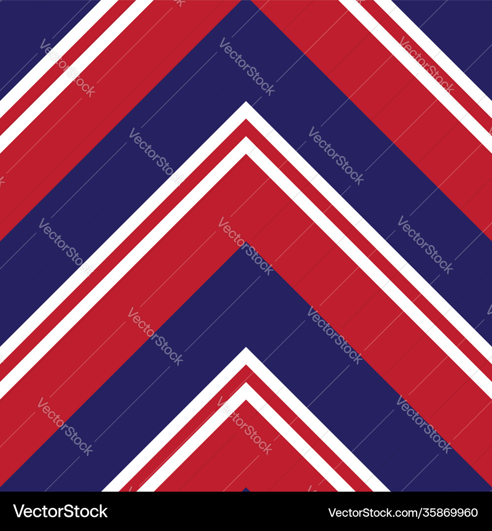 Red and blue chevron diagonal stripes seamless Vector Image