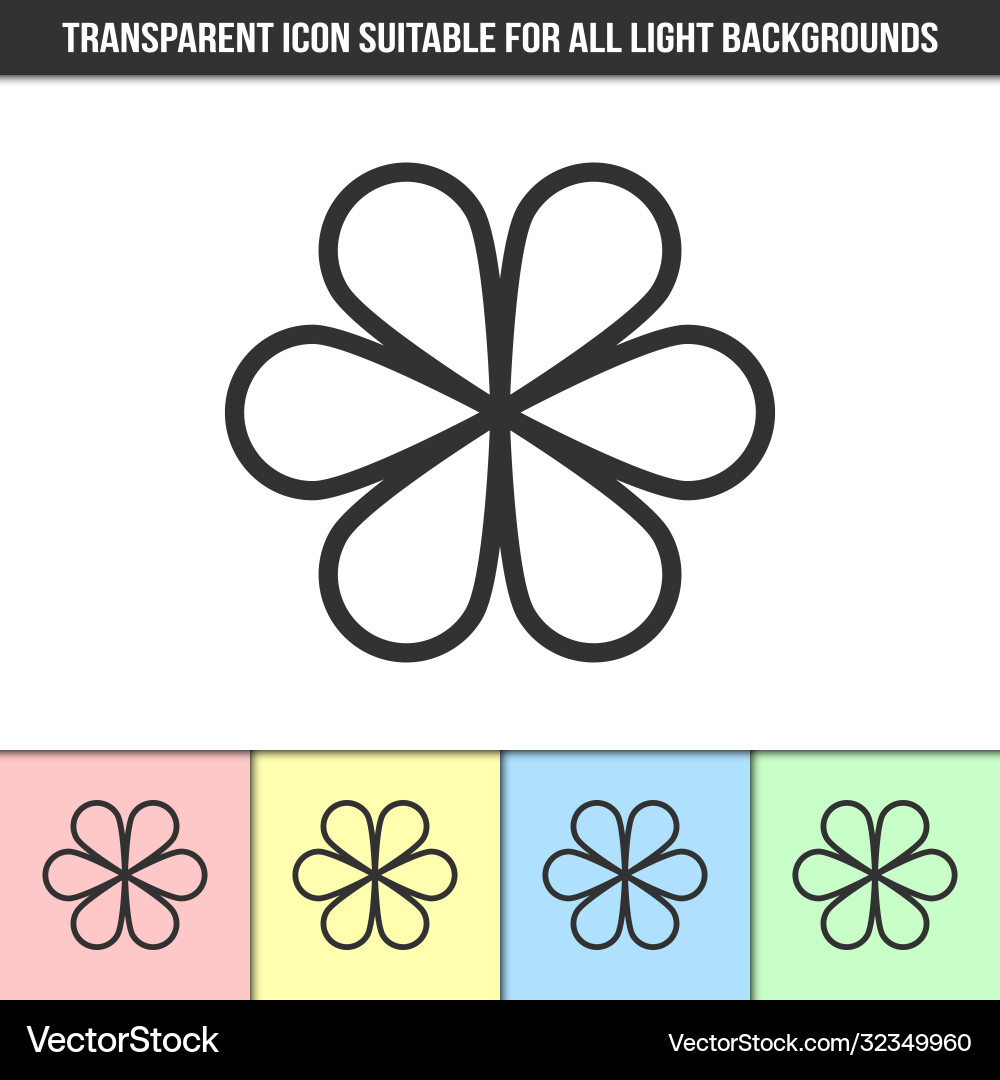 Simple outline transparent abstract icon on Vector Image