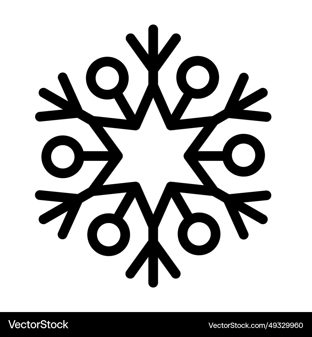 Simple snowflake christmas icon abstract snow Vector Image