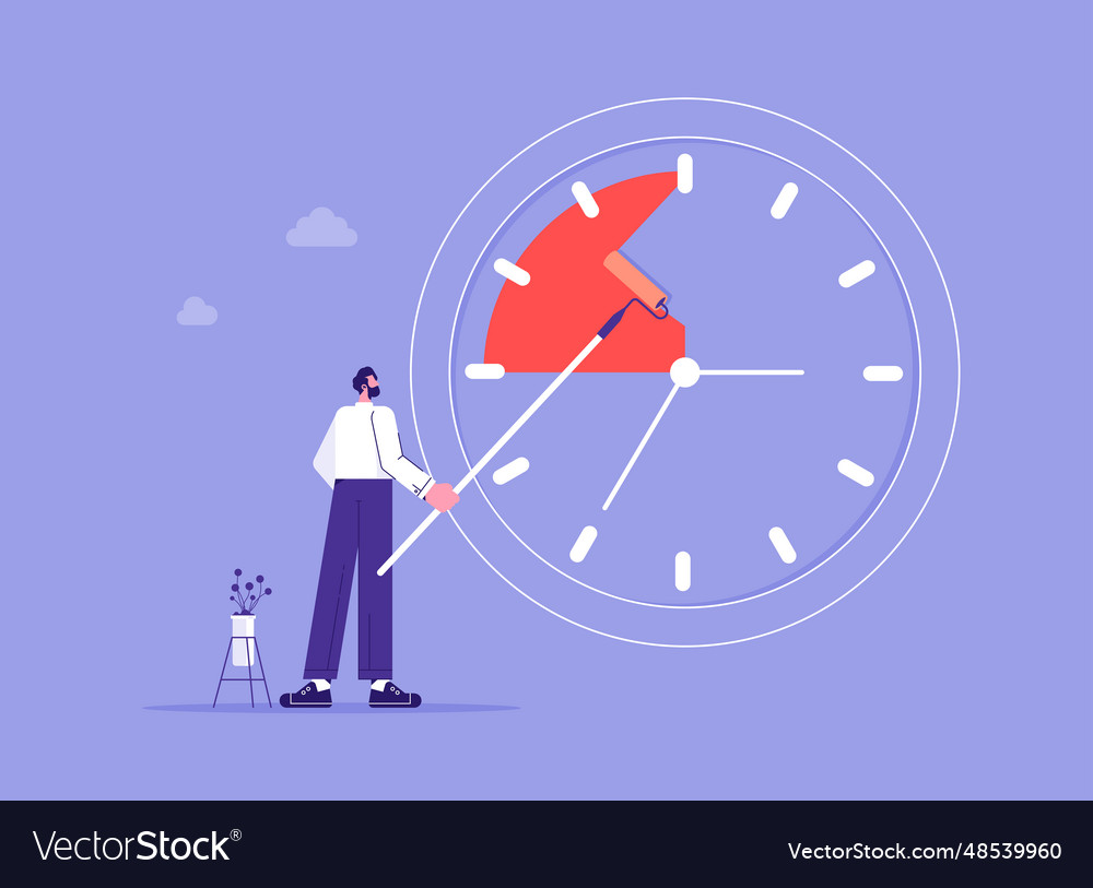 Time management or project deadline concept Vector Image