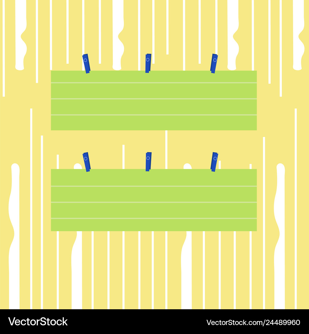 Two colorful blank strip size lined paper sheet Vector Image