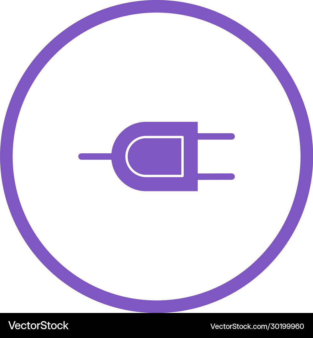 Unique plug ii glyph icon Royalty Free Vector Image