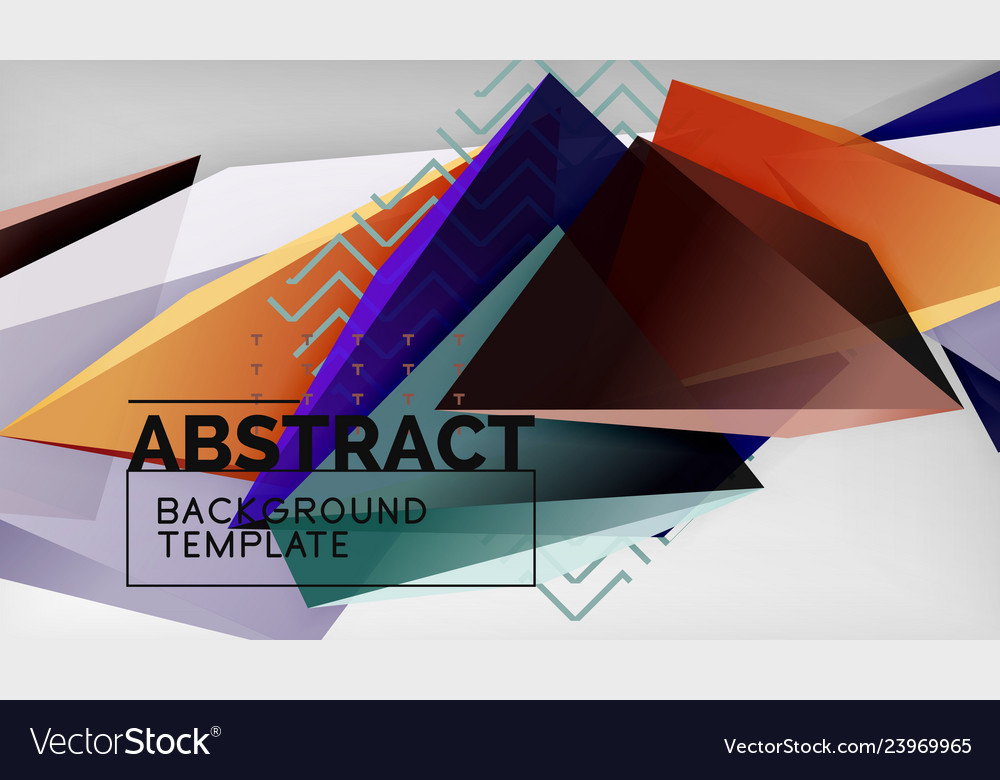 3d triangle geometric background design modern Vector Image