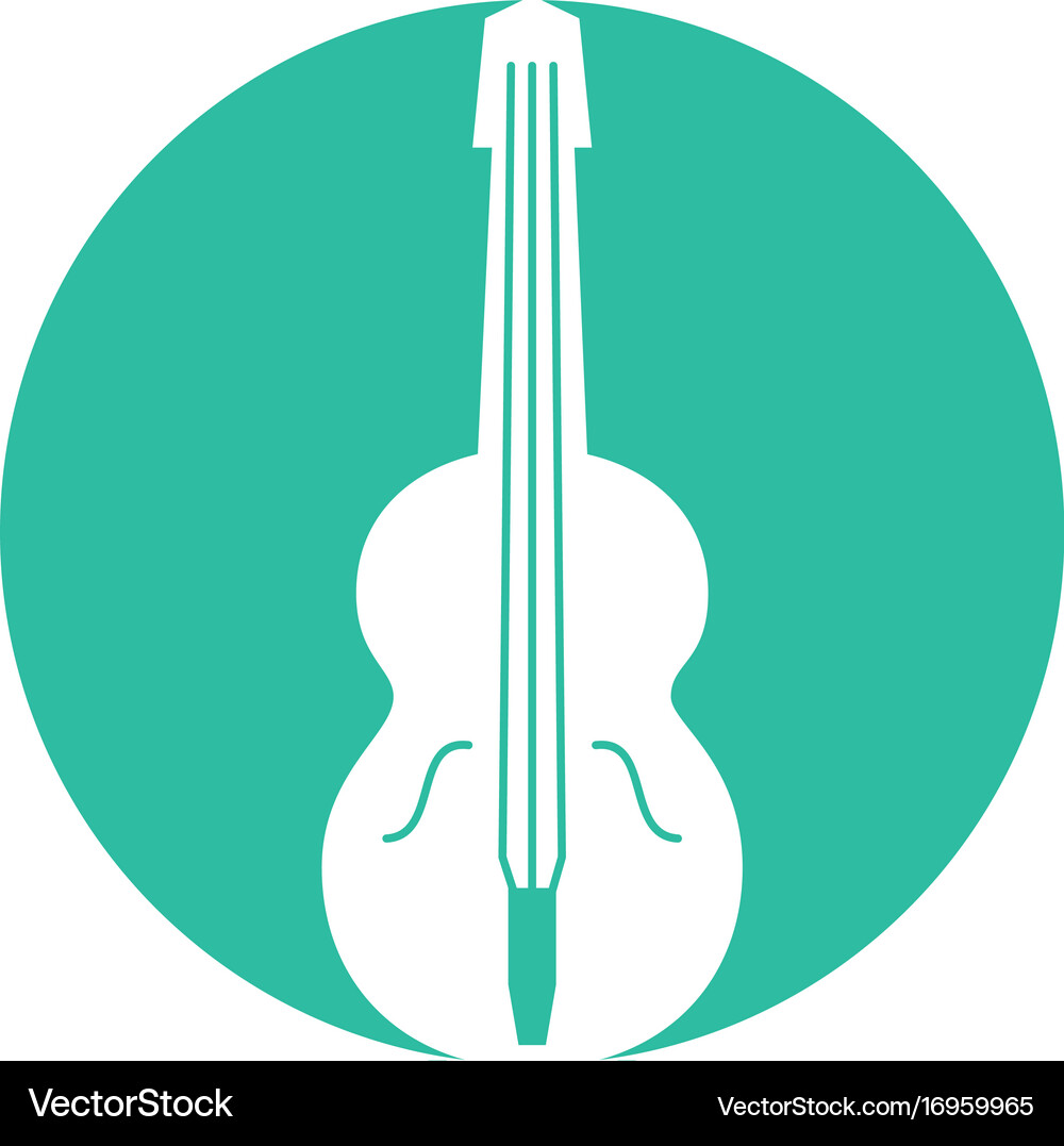 Acoustic guitar isolated icon Royalty Free Vector Image