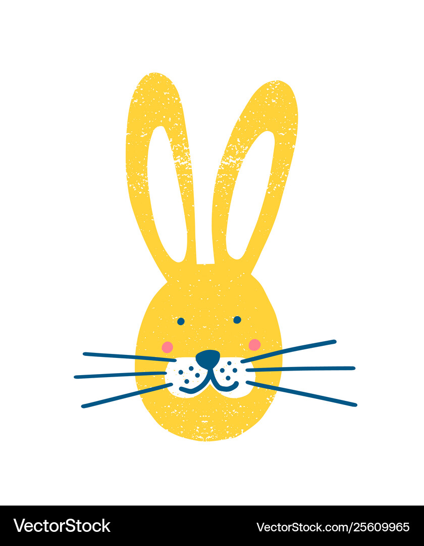 Adorable bunny face isolated on white background Vector Image