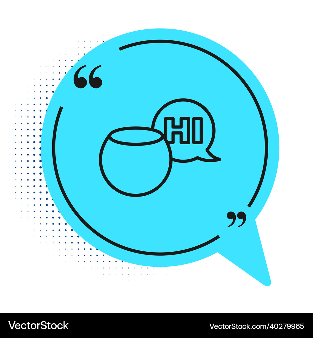Black line voice assistant icon isolated on white Vector Image
