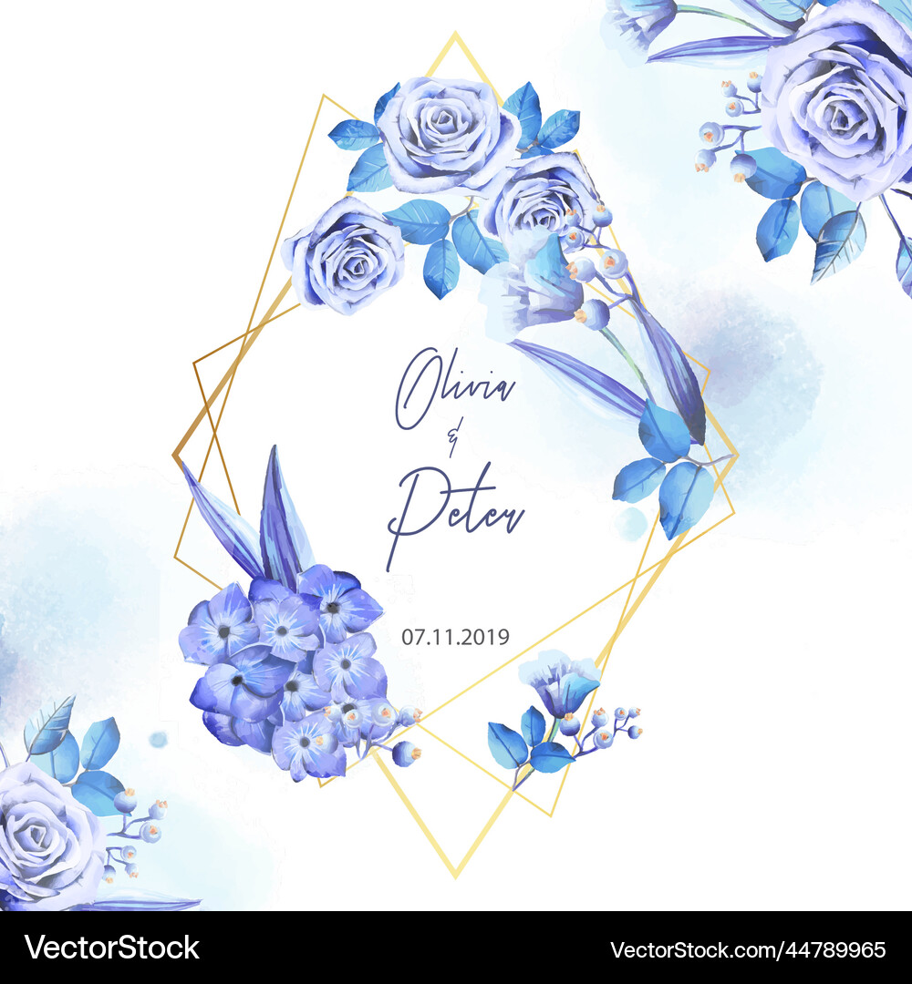 Elegant wedding invitation with geometrical Vector Image