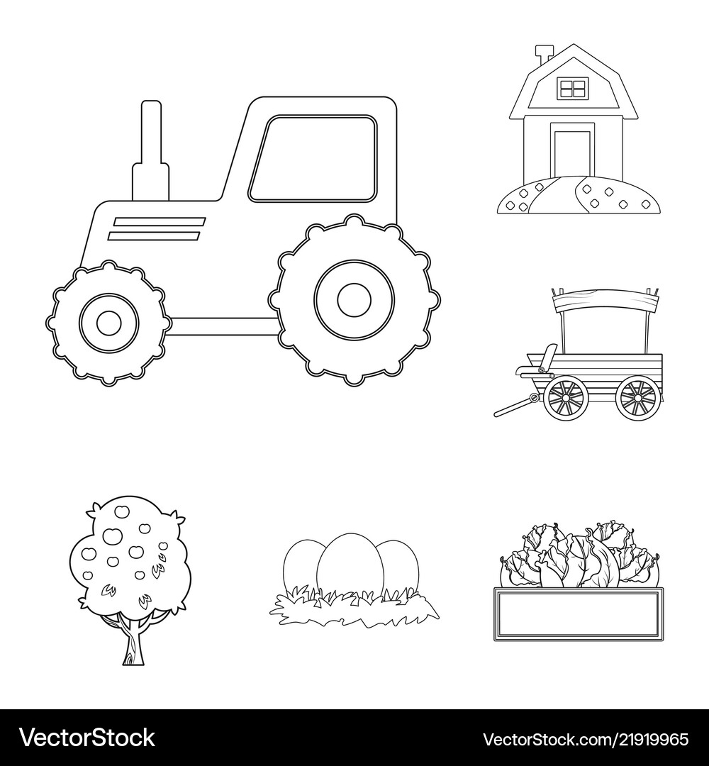 Farm and agriculture sign Royalty Free Vector Image
