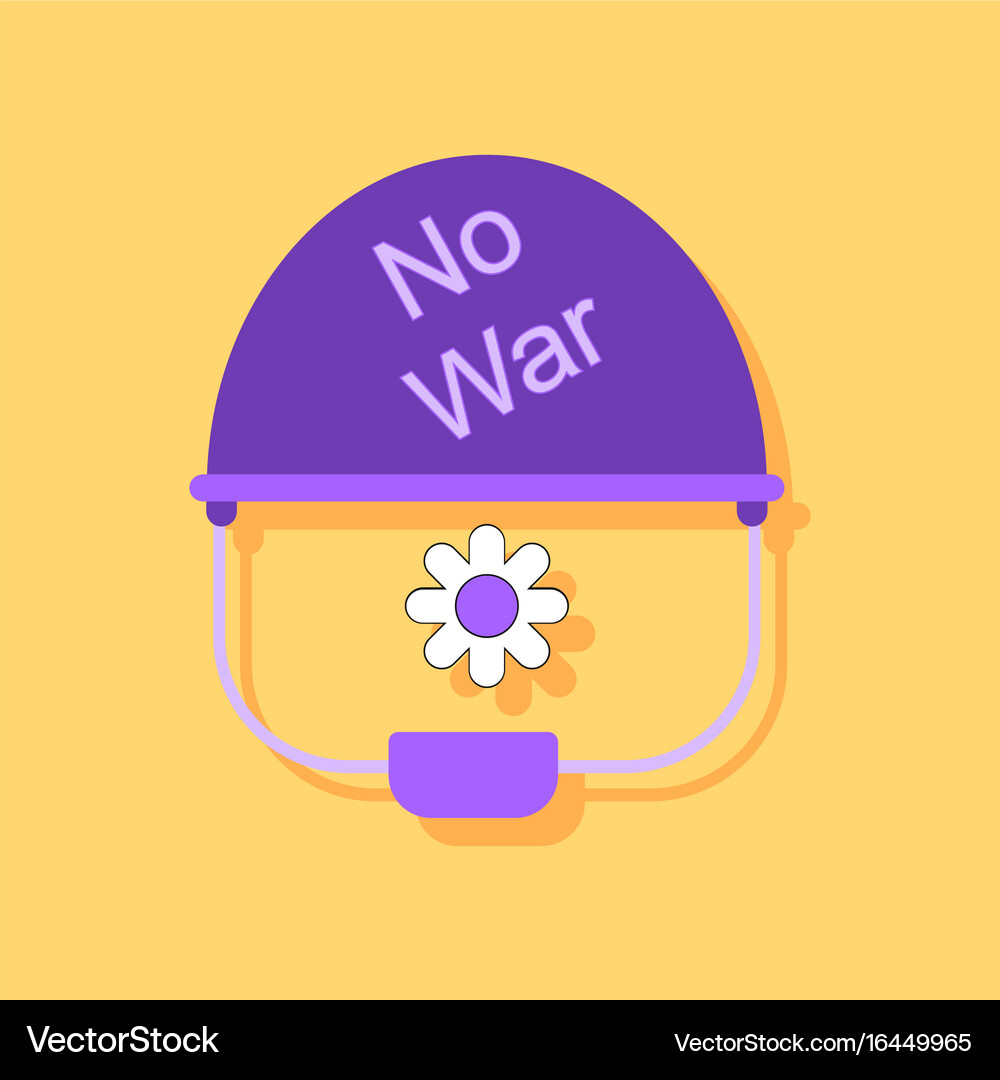 Flat icon design collection no war military Vector Image