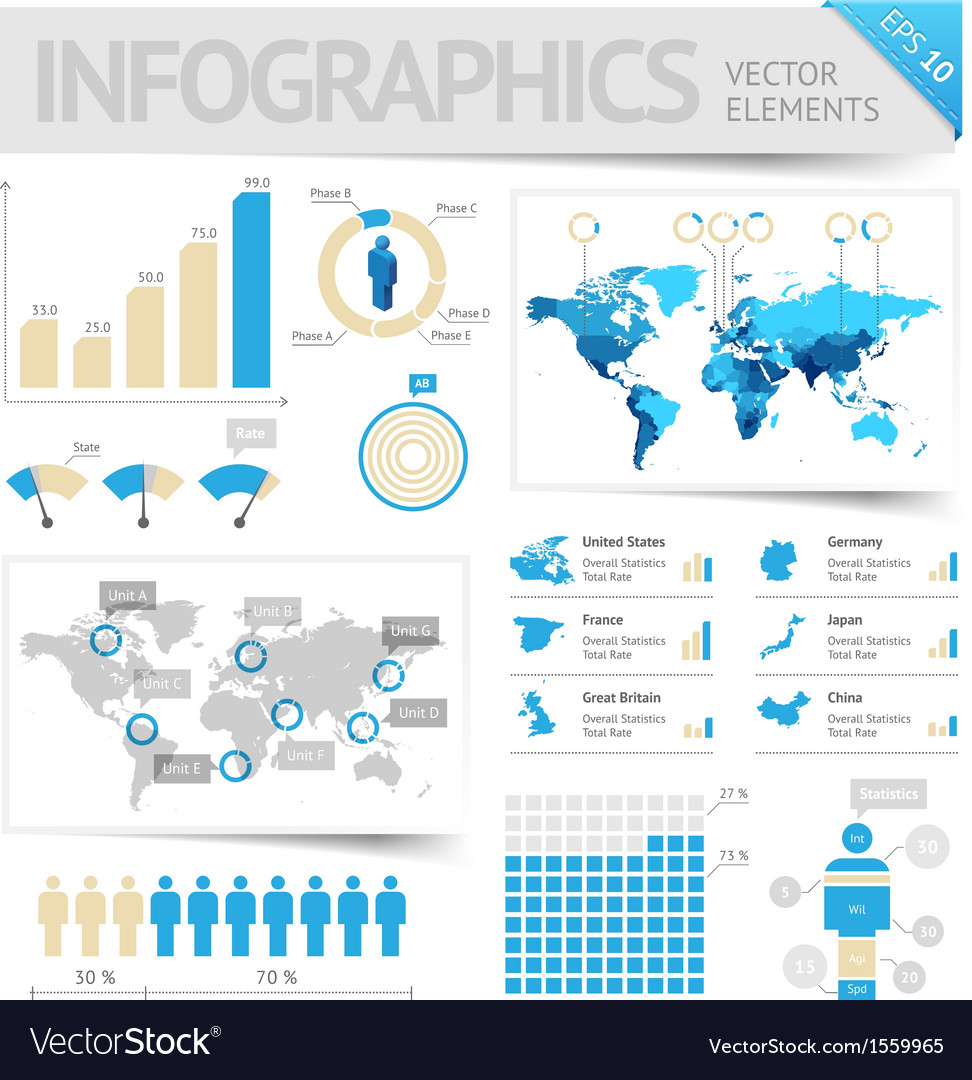 Infographic design elements Royalty Free Vector Image