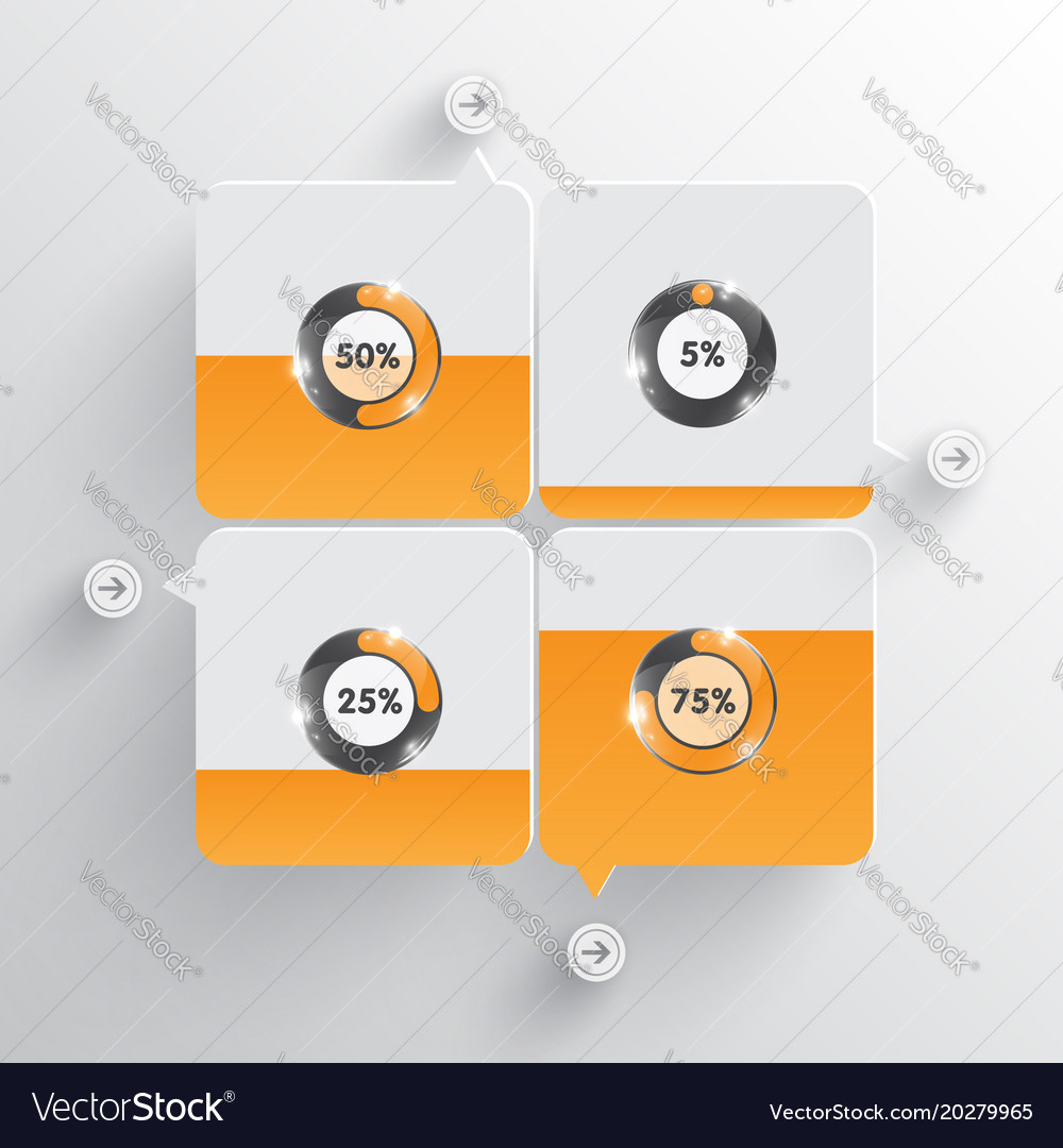 Orange loading template Royalty Free Vector Image