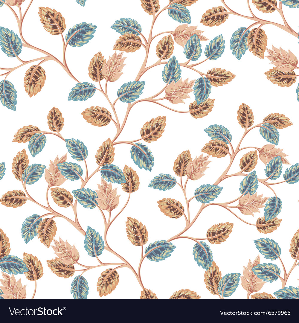 Seamless foliage pattern Royalty Free Vector Image