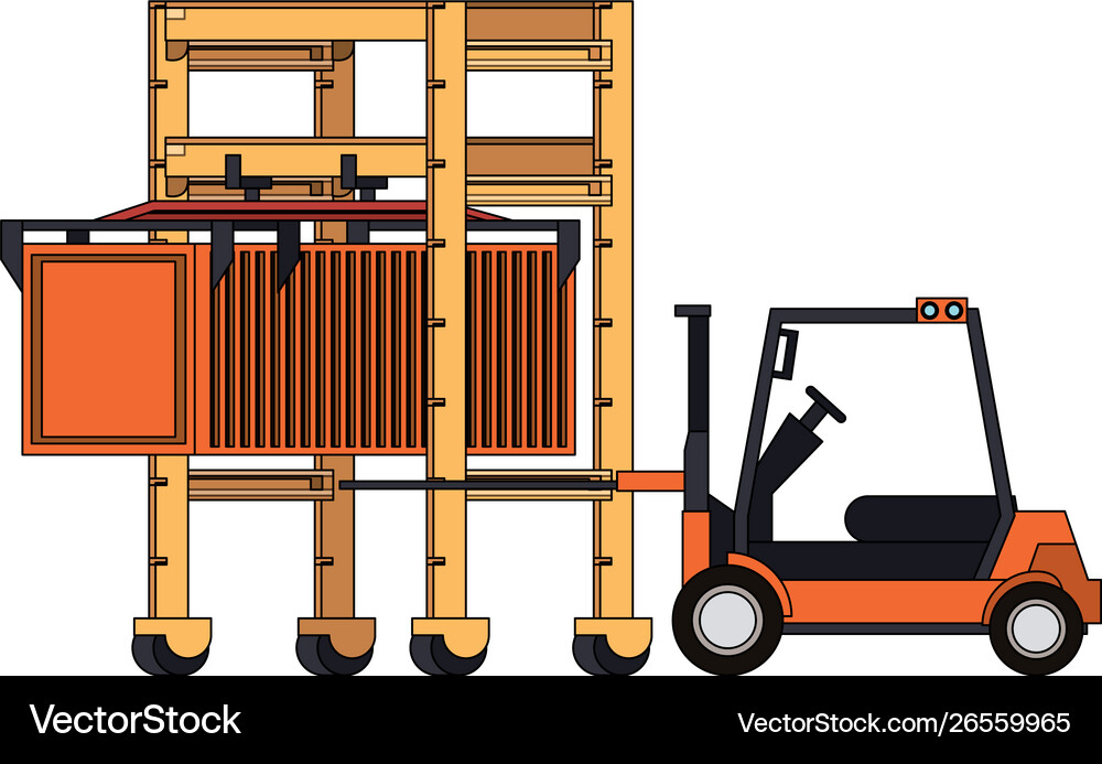 Shipping logistic delivery cargo cartoon Vector Image