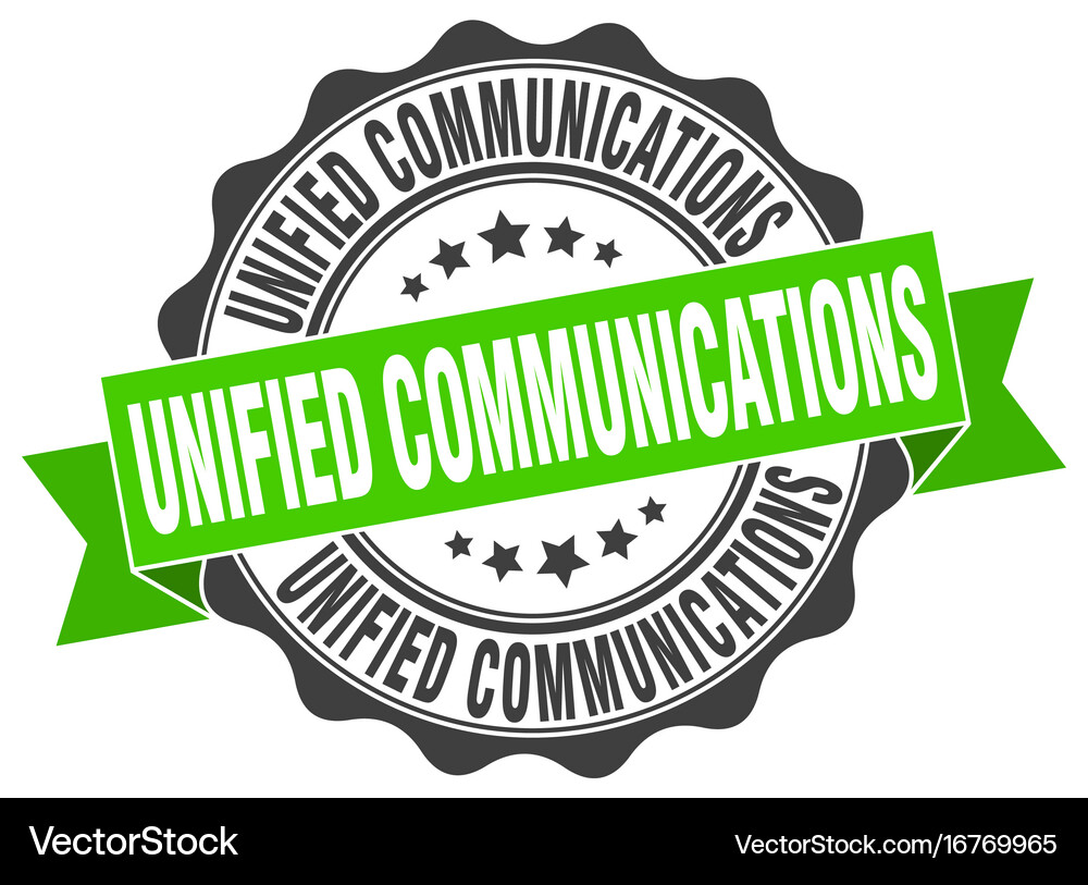 Unified communications stamp sign seal Royalty Free Vector