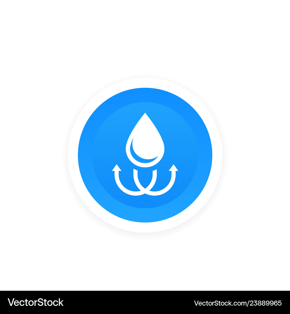 Waterprowater resistant sign label Royalty Free Vector Image