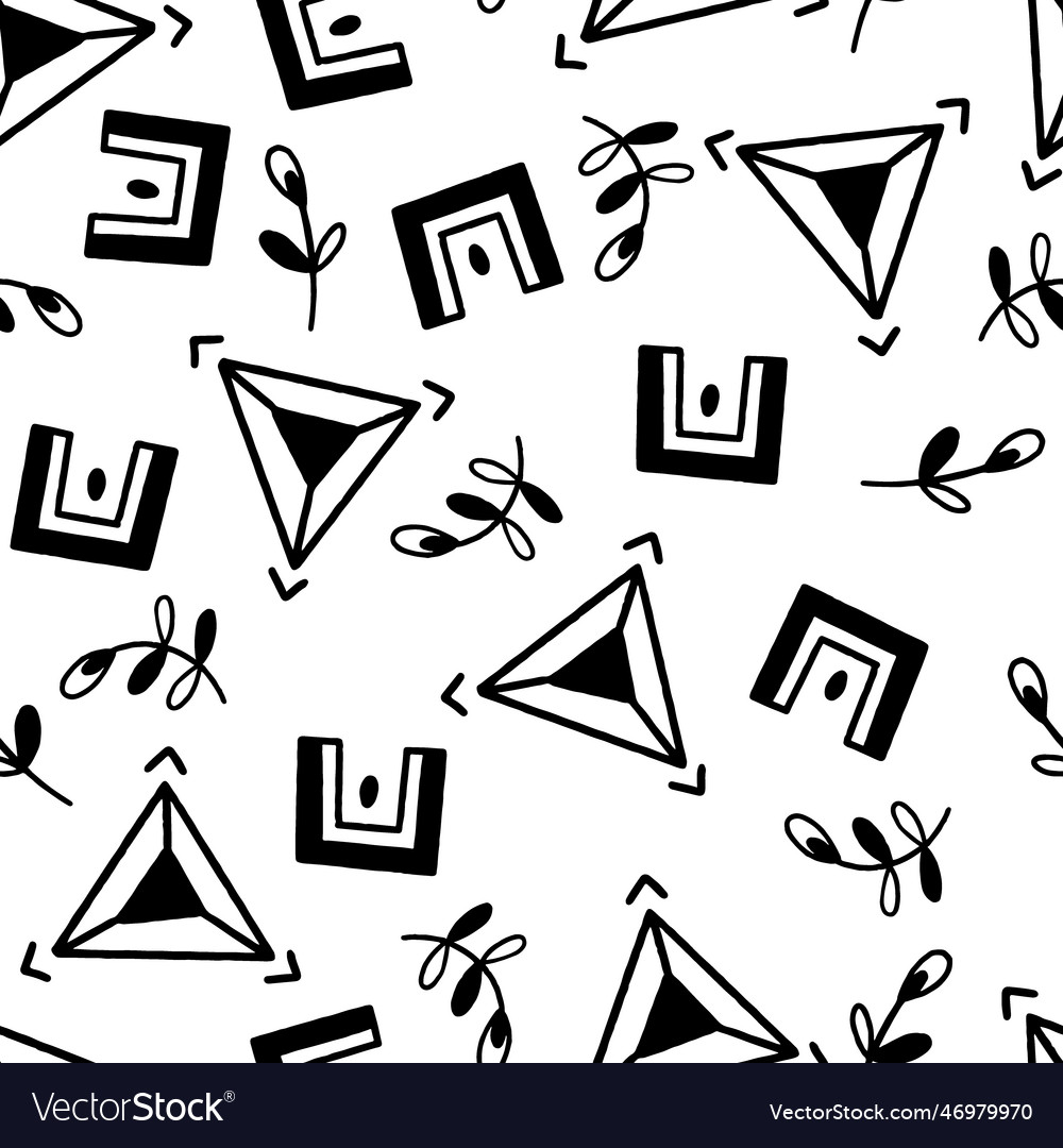 Abstract triangular square shapes seamless pattern