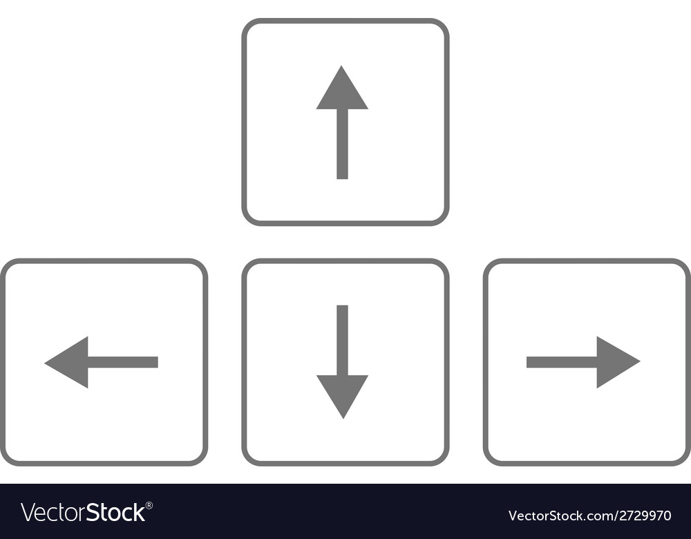 Arrows Buttons Keyboard Royalty Free Vector Image