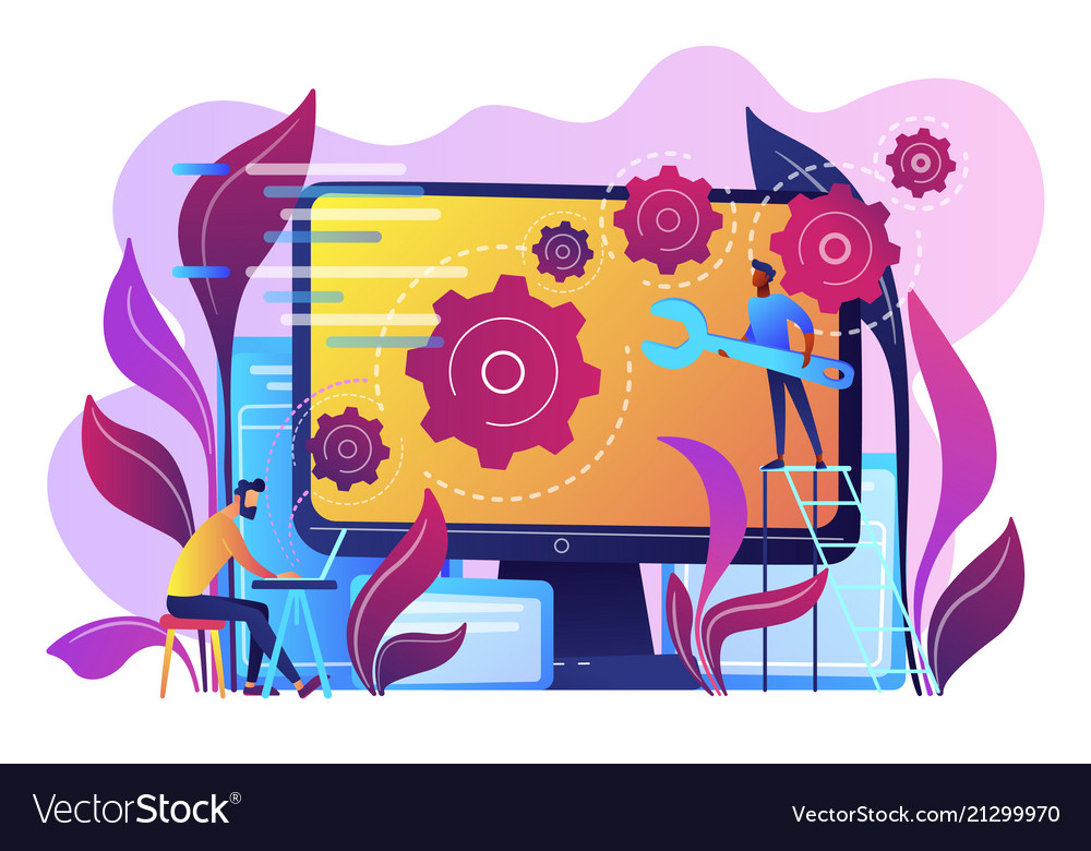 Back end development it concept Royalty Free Vector Image
