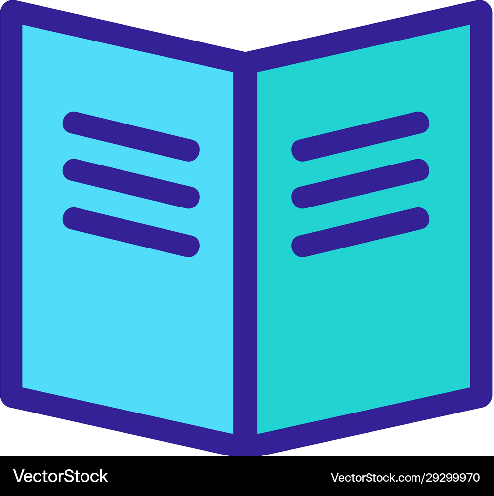 Booklet icon isolated contour symbol Royalty Free Vector