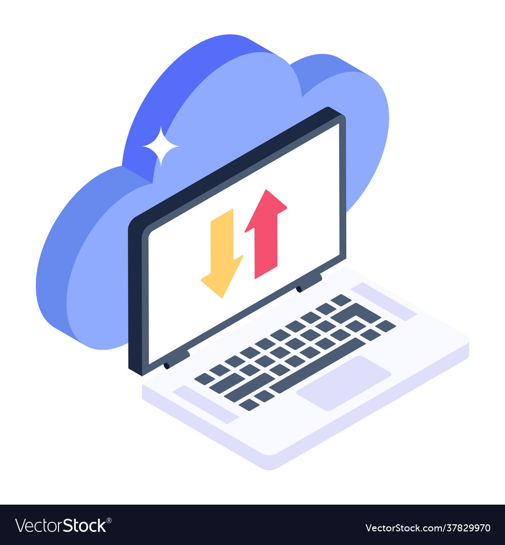 Cloud data transfer Royalty Free Vector Image - VectorStock