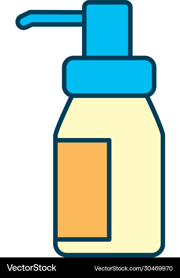 Dosing bottle icon line and fill style Royalty Free Vector