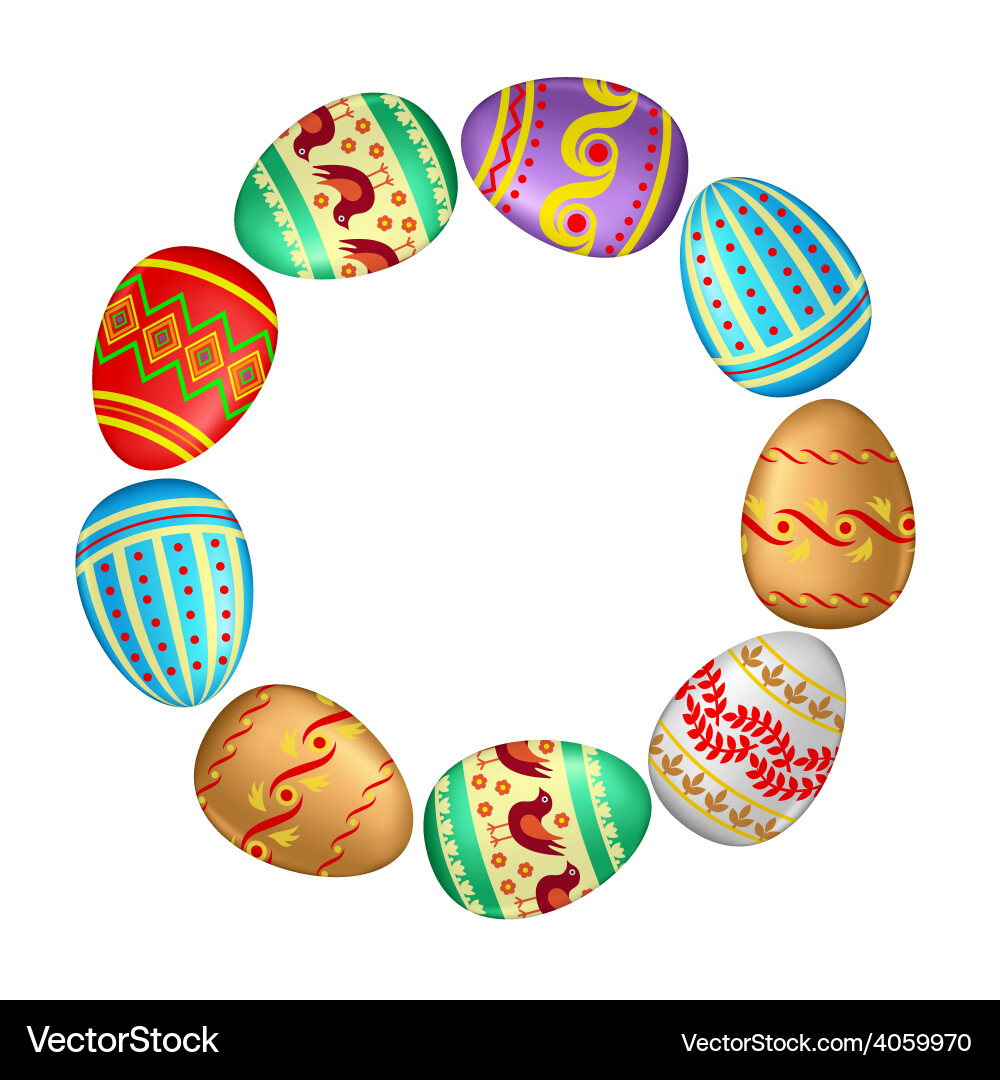 Eggs frame Royalty Free Vector Image - VectorStock