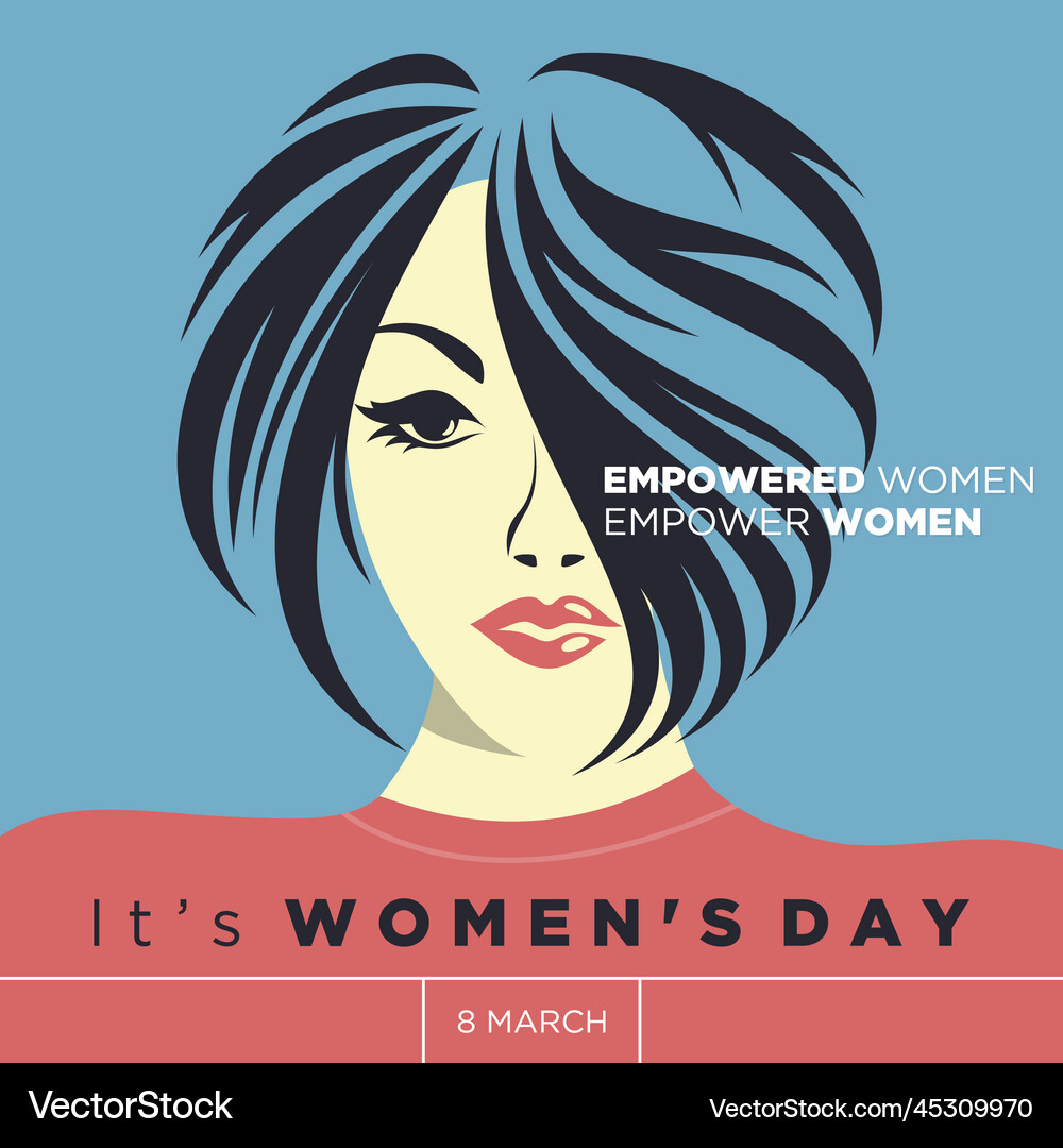 Empowered women empower letter background Vector Image