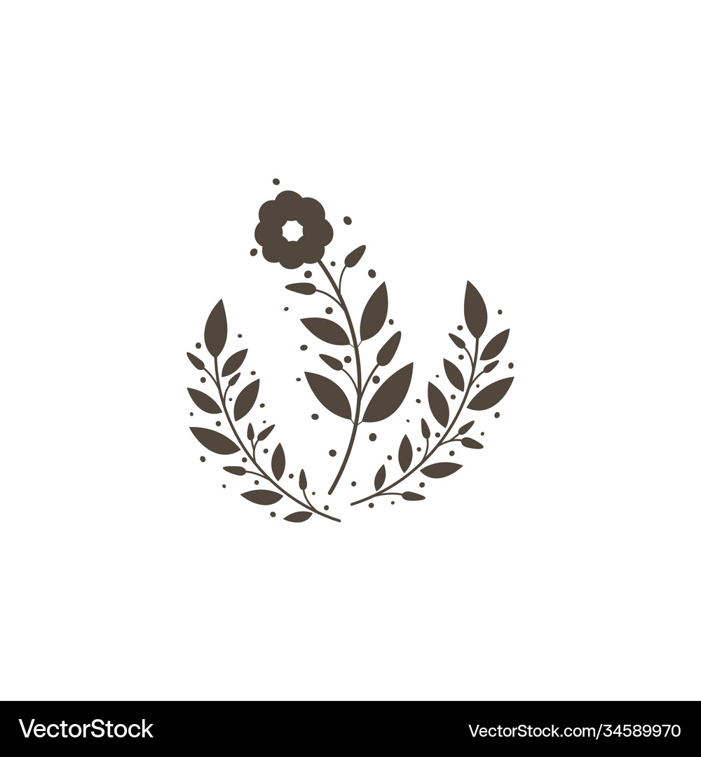 Florist botanical flower Royalty Free Vector Image