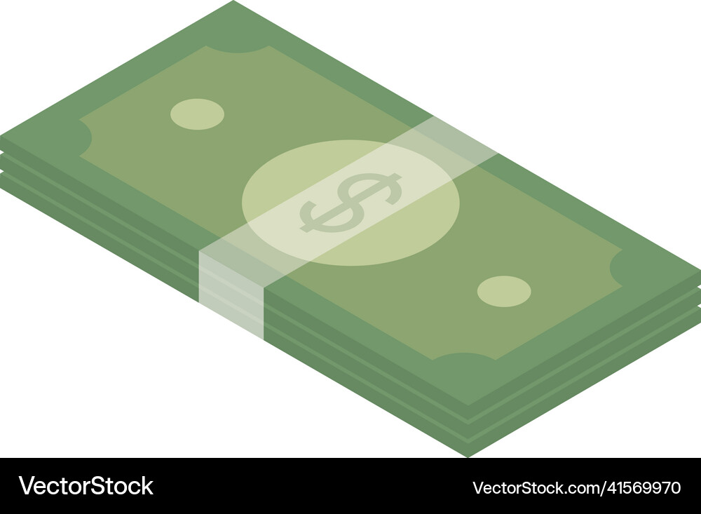 Money cash isometric Royalty Free Vector Image