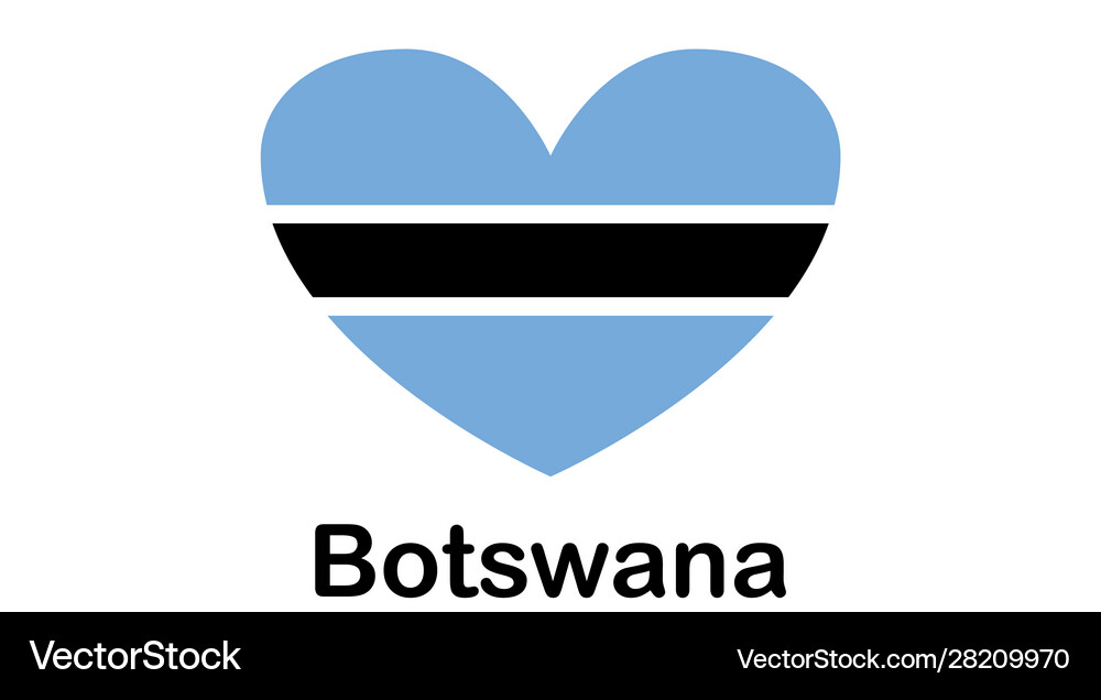 National flag botswana in original colours Vector Image