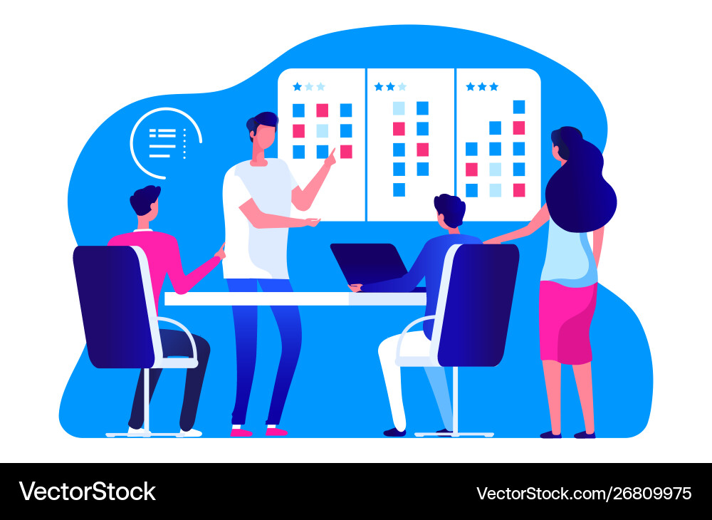 Agile management team business Royalty Free Vector Image