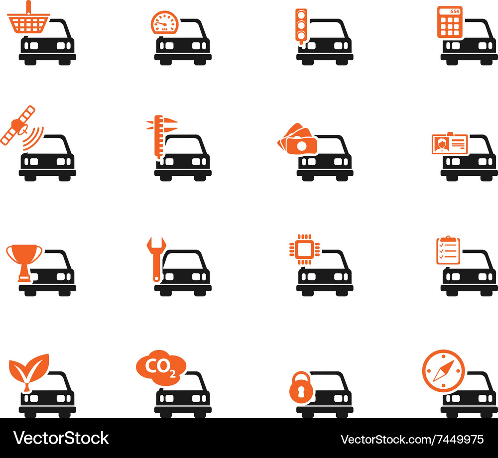 Car service simply icons Royalty Free Vector Image