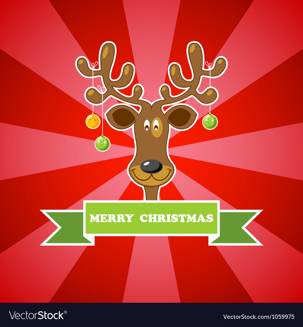 Christmas deer Royalty Free Vector Image - VectorStock