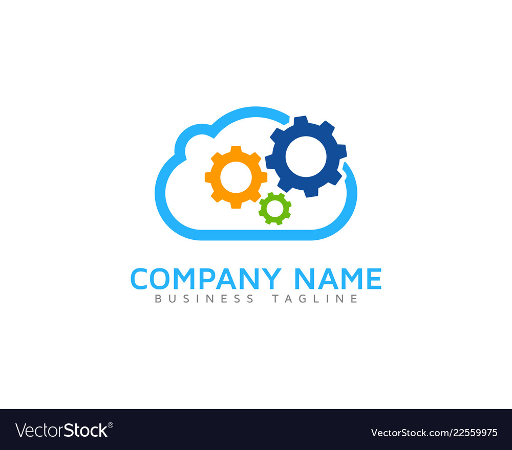Cloud Engineering Logo Royalty Free Vector Image