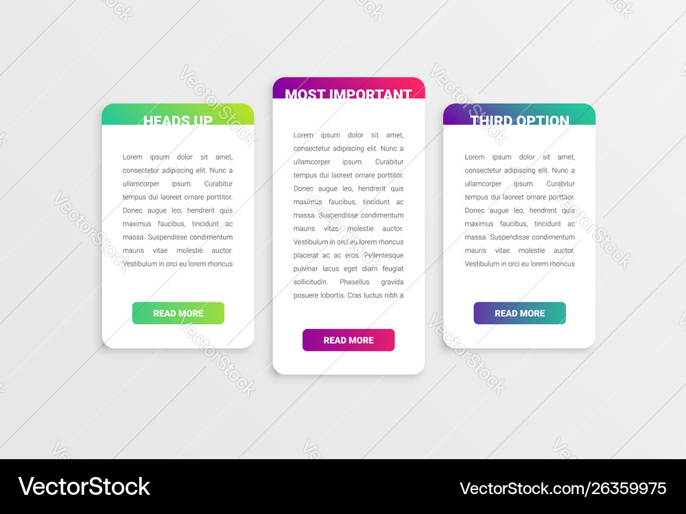 Colorful modern white card template with Vector Image