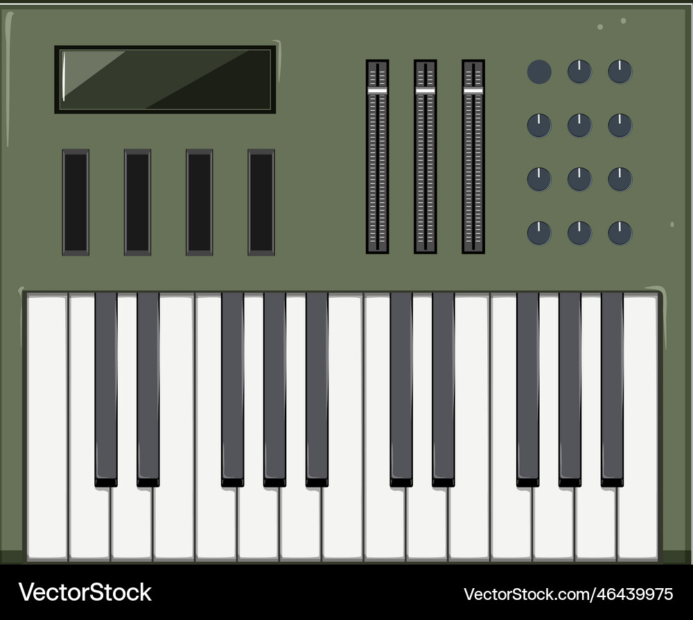 Dj synthesizer audio cartoon Royalty Free Vector Image