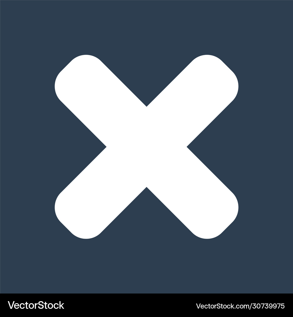 Multiplication sign icon for websites and apps Vector Image