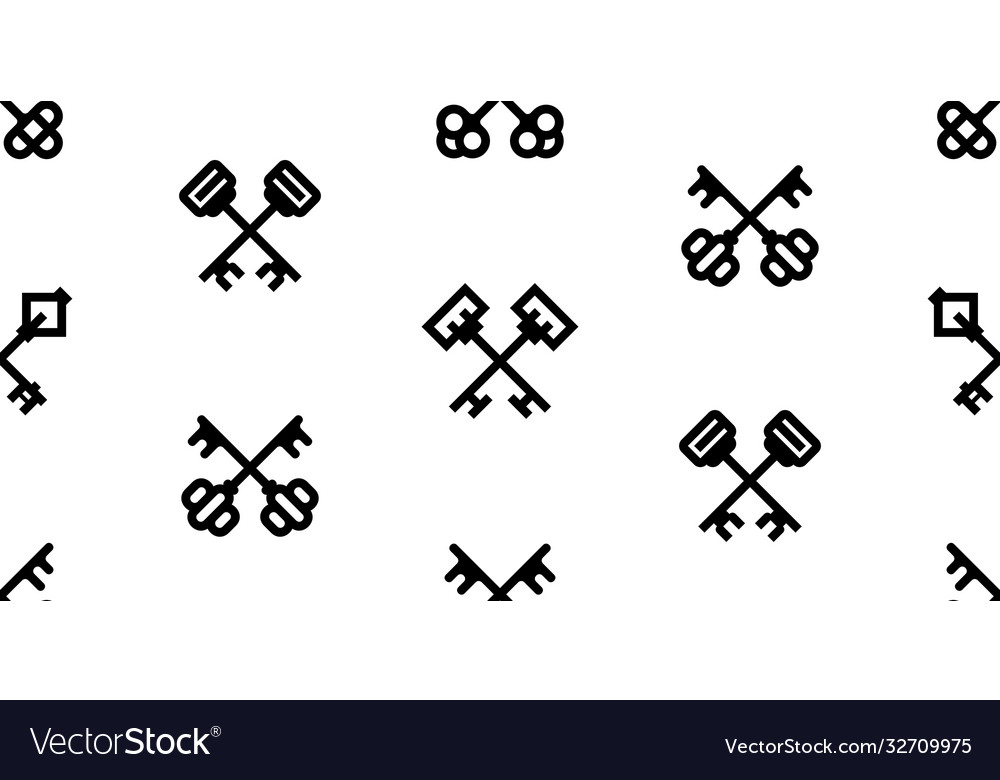 Seamless pattern with keys Royalty Free Vector Image