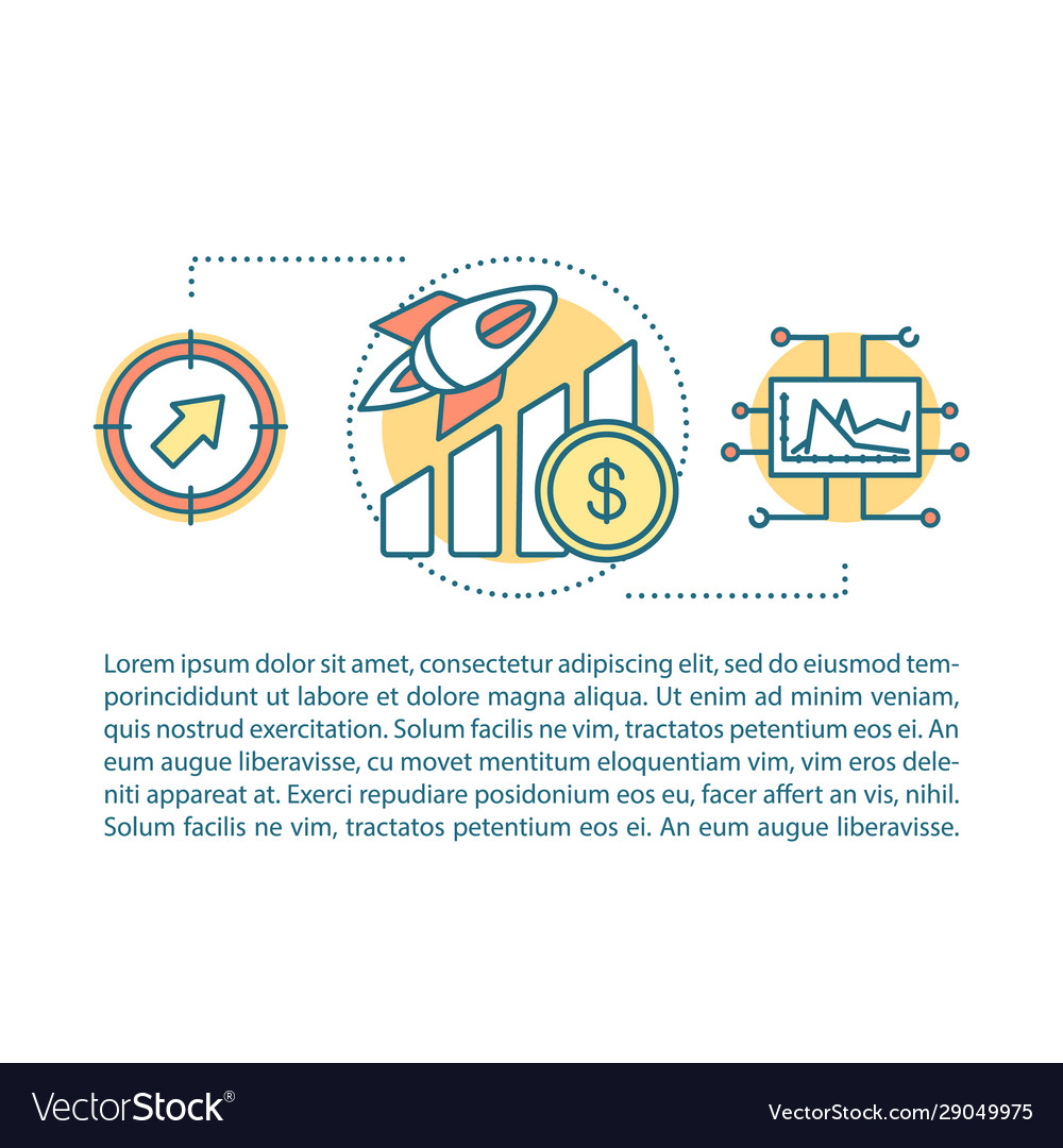 Startup launch concept linear Royalty Free Vector Image