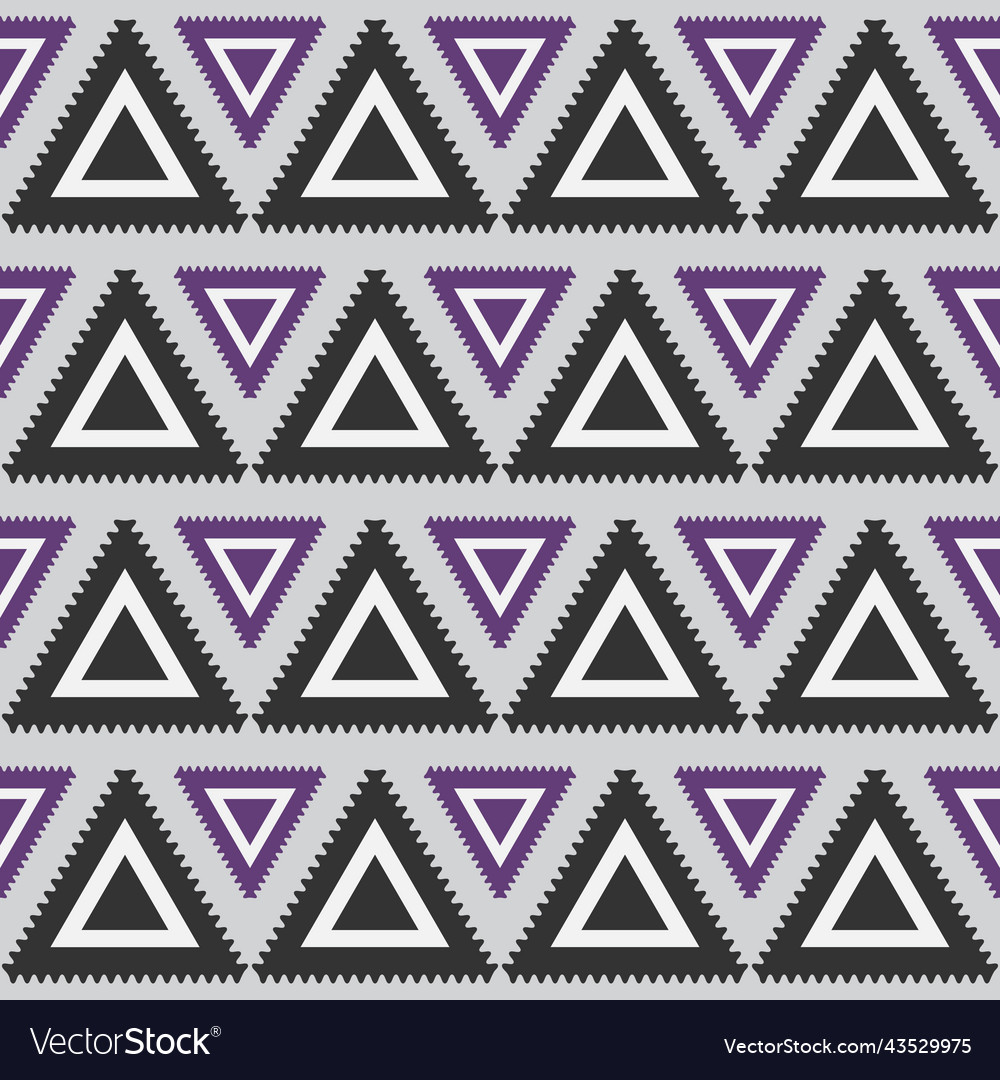 Triangle bohemian seamless pattern Royalty Free Vector Image