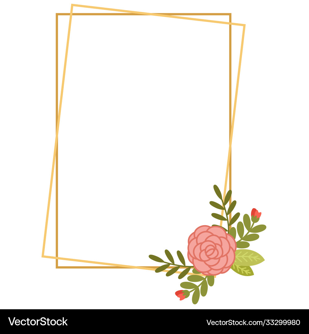 029-vintage wedding geometric floral frames Vector Image